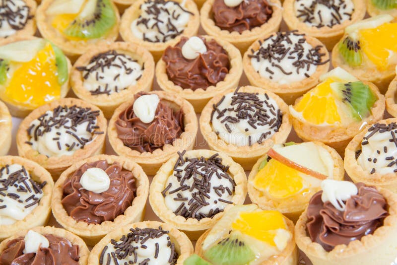 Small Cupcakes with Different Stuffing Stock Photo - Image of birthday ...