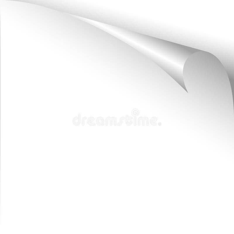 Sheet Paper Page Curl stock illustration. Illustration of page - 40047589