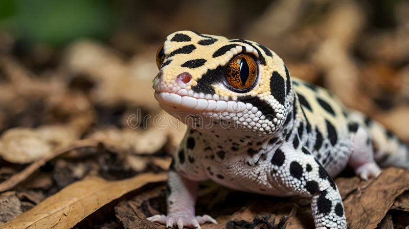 Small Cute Gecko, AI-generatet Stock Illustration - Illustration of ...
