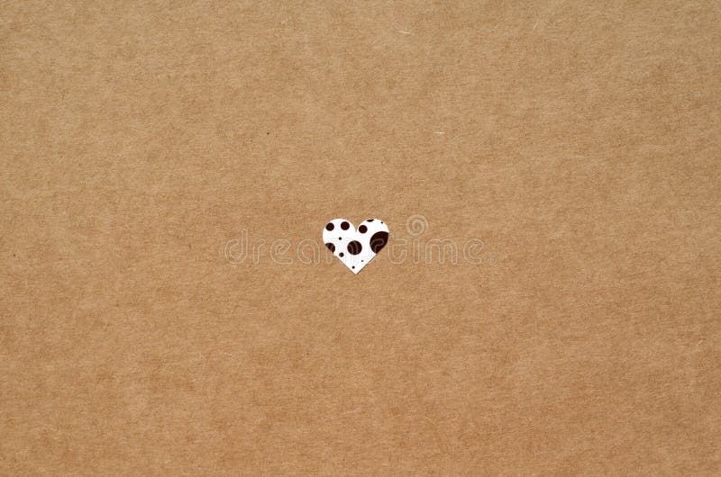 Small Cute Heart on Brown Craft Paper Background Stock Photo - Image of ...