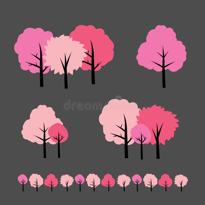 Small Cute Modern Cartoon Tree Stock Illustrations – 649 Small Cute ...