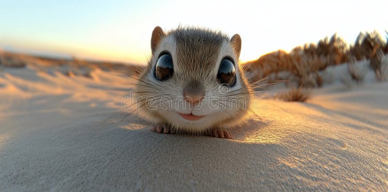 A Small and Cute Mouse, Sporting a Fluffy Coat, is Positioned on a ...