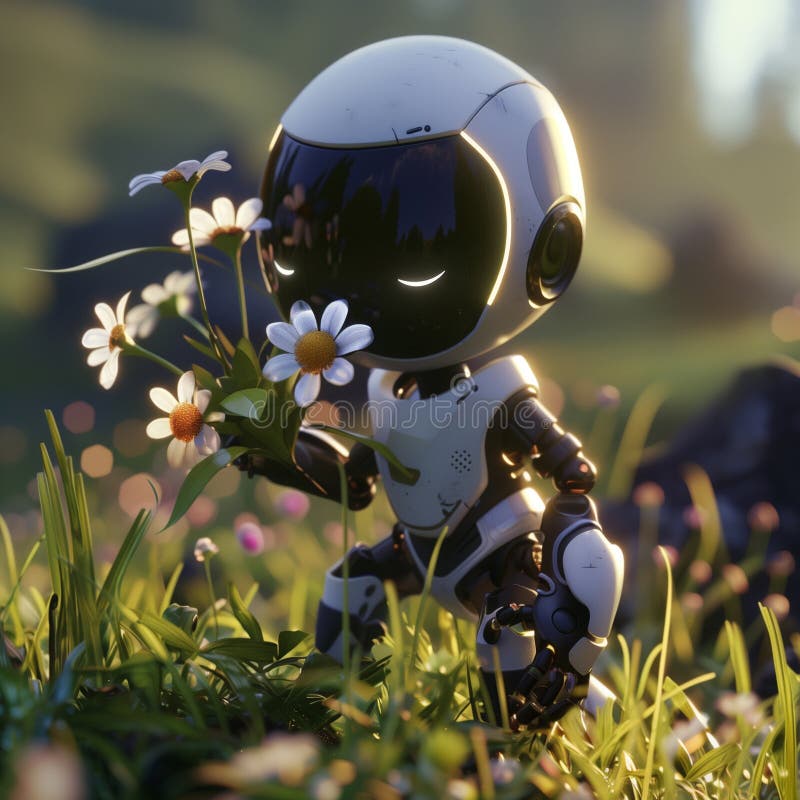 Cute Robot Holding Envelope Icon, UI Design. Cartoon Character ...