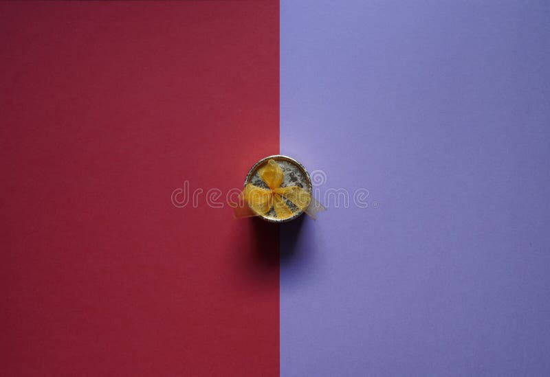 Small Cylindrical Box with Bow, for Jewelry Stock Image - Image of ...