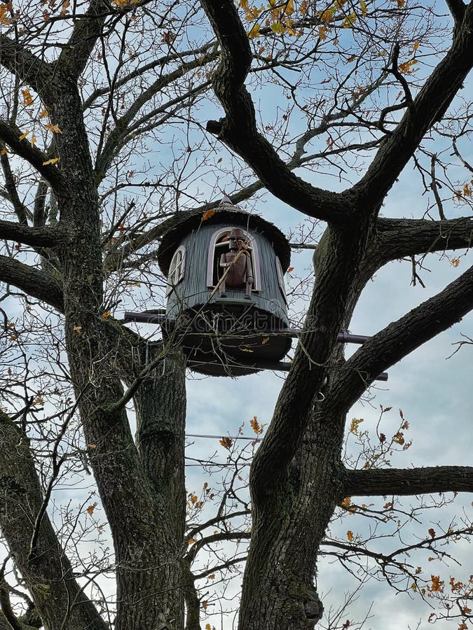 Decorative tree house stock photo. Image of platform - 359658874