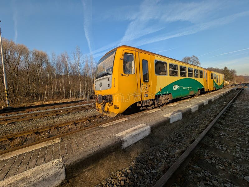 Small Czech Train 814-075 Regionova Editorial Photography - Image of ...