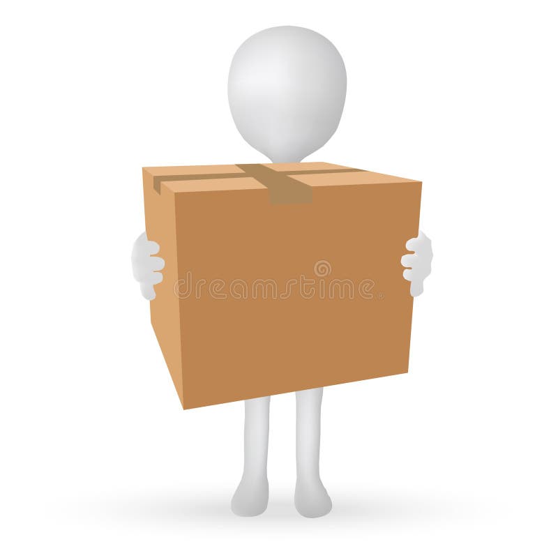 Small 3d Man Hands Holding a Box Stock Vector - Illustration of little ...