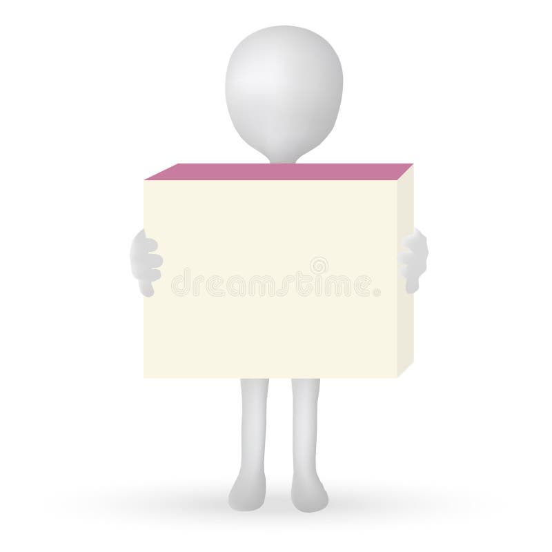 Small 3d Man Hands Holding a Box Stock Vector - Illustration of ...
