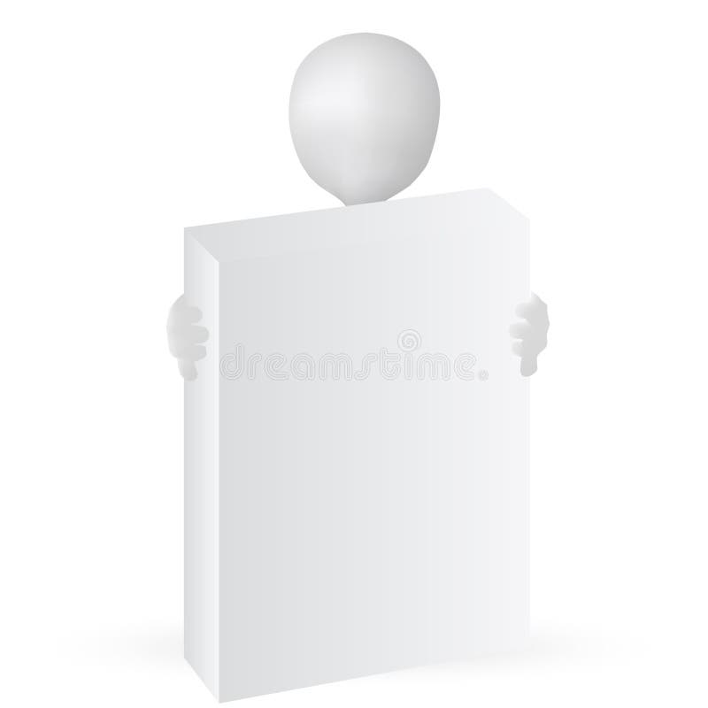 Small 3d Man Hands Holding a Box Stock Vector - Illustration of ...
