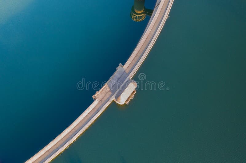 Small dam from above stock photo. Image of stone, water - 187184624
