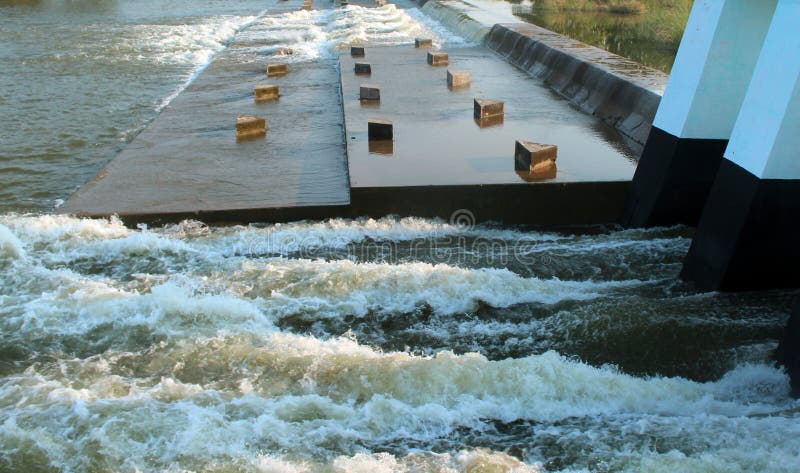 Small River Dam Concrete Wall Stock Photo - Image of architecture ...