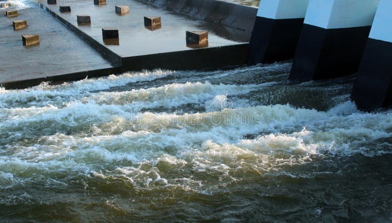 A small dam stock photo. Image of opened, flows, foam - 78463408