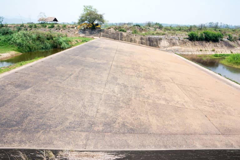 Small Dam Water Release for Excess Capacity of Water until Spring Way ...