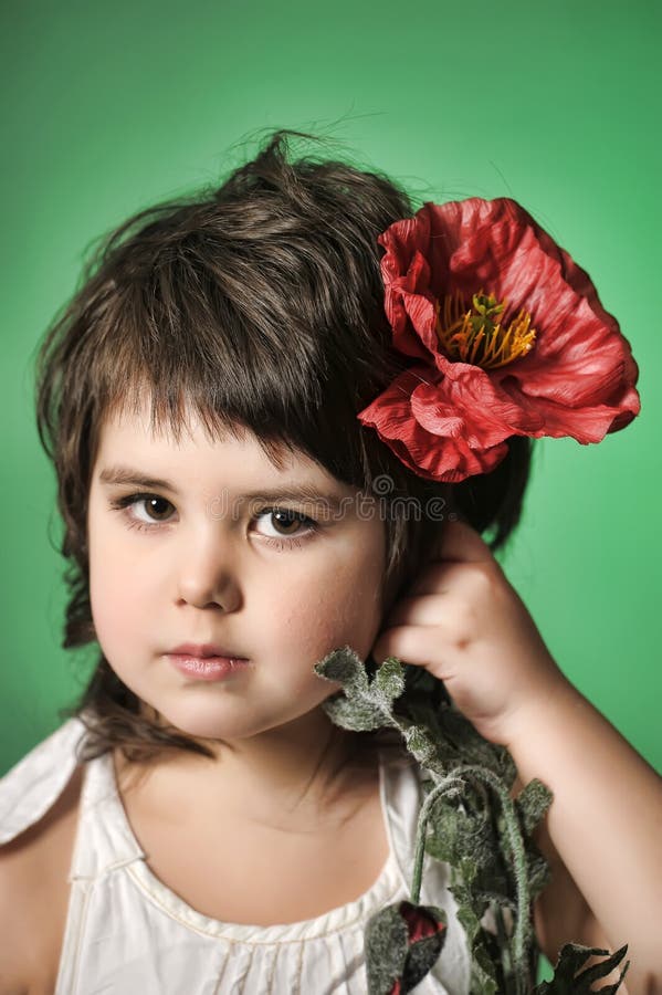 542 Dark Haired Girl Garden Stock Photos - Free & Royalty-Free Stock ...