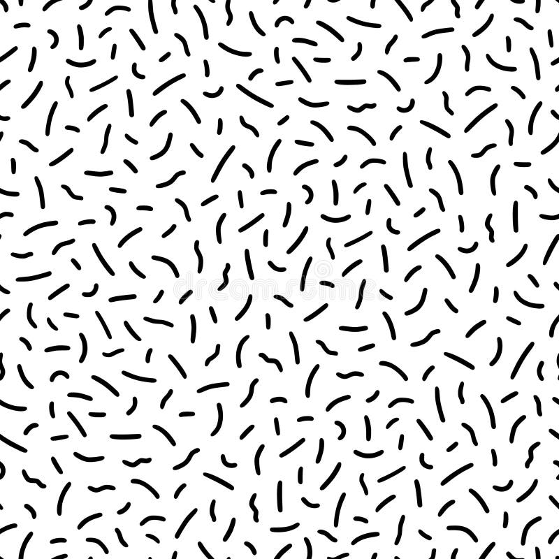 Small Dash Pattern on White Background. Hand Drawn Small Black Dash ...