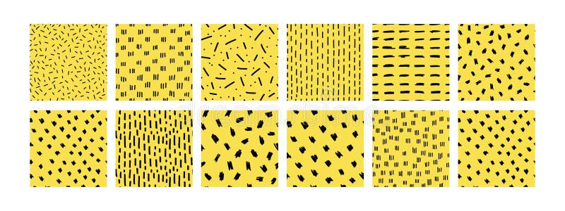 Small Dash Seamless Pattern Collection Stock Illustration ...