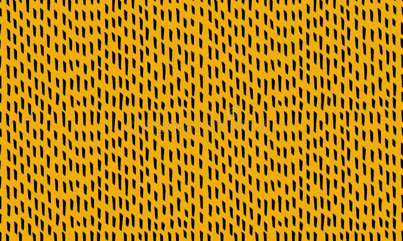 Small Dash Seamless Pattern. Hand Drawn Noise Texture on Yellow ...