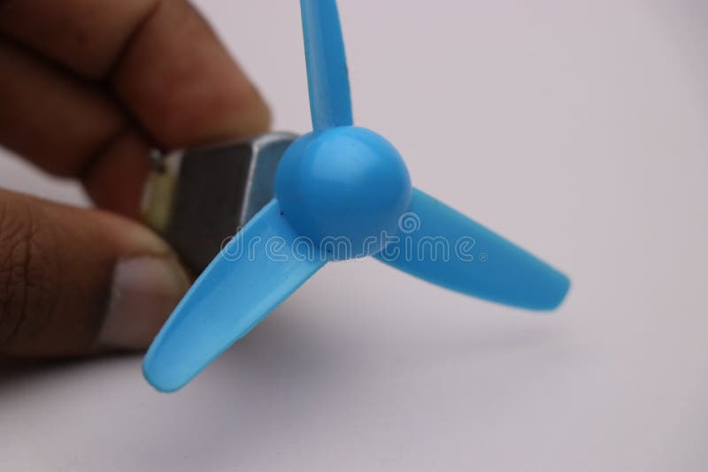 Small Dc Motor with Propeller Attached To Its Shaft Showing Diy Project ...