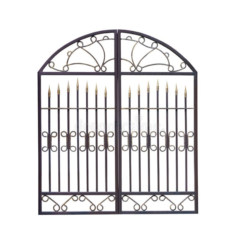 Small Decorative Gates with Ornament. Stock Photo - Image of iron ...