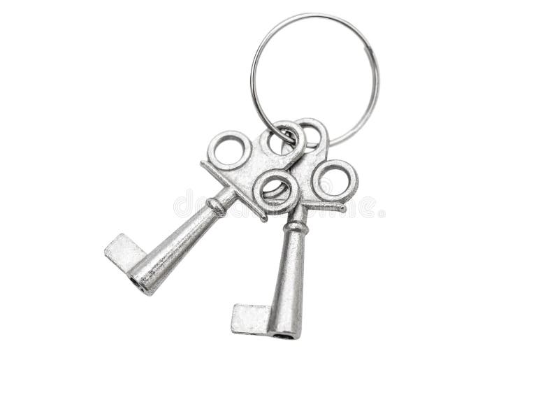 Small Decorative Keys Isolated on White Stock Image - Image of safe ...