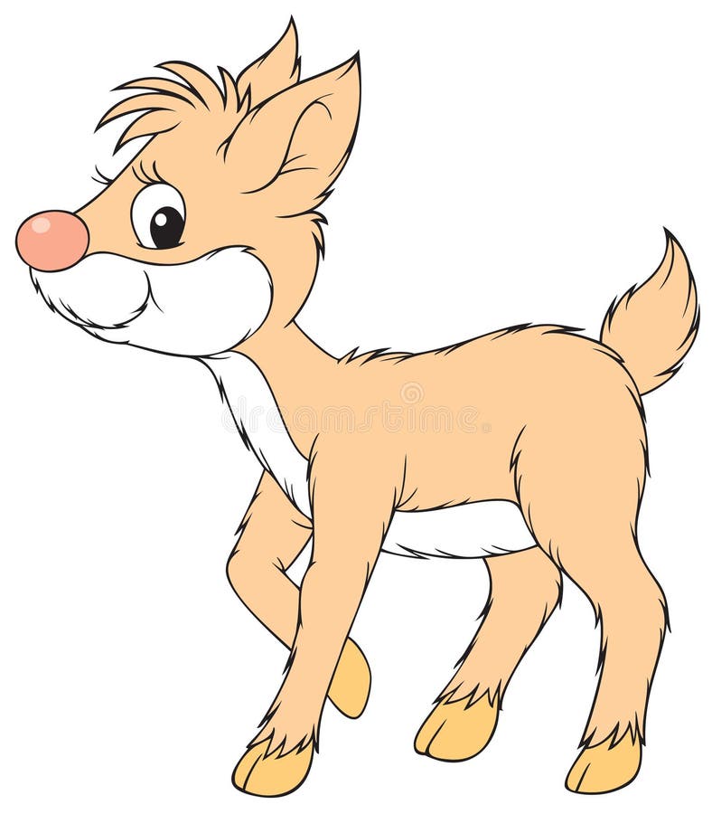 Cute deer cartoon stock vector. Illustration of december - 33231146