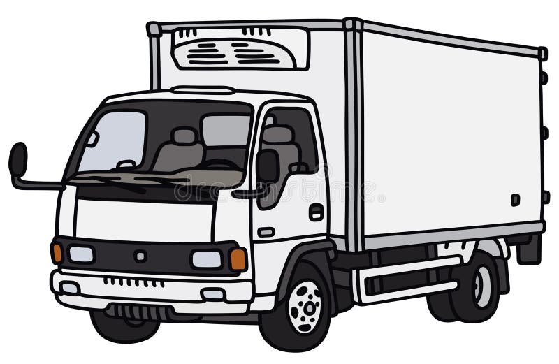 Small delivery truck stock vector. Illustration of small - 51494059