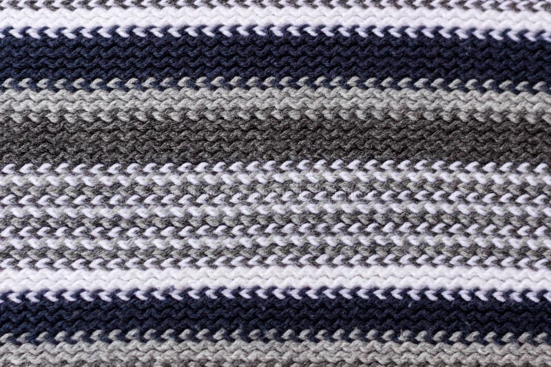 Small and Dense Knitted Texture Knitting Threads of Blue Shades. Fine ...