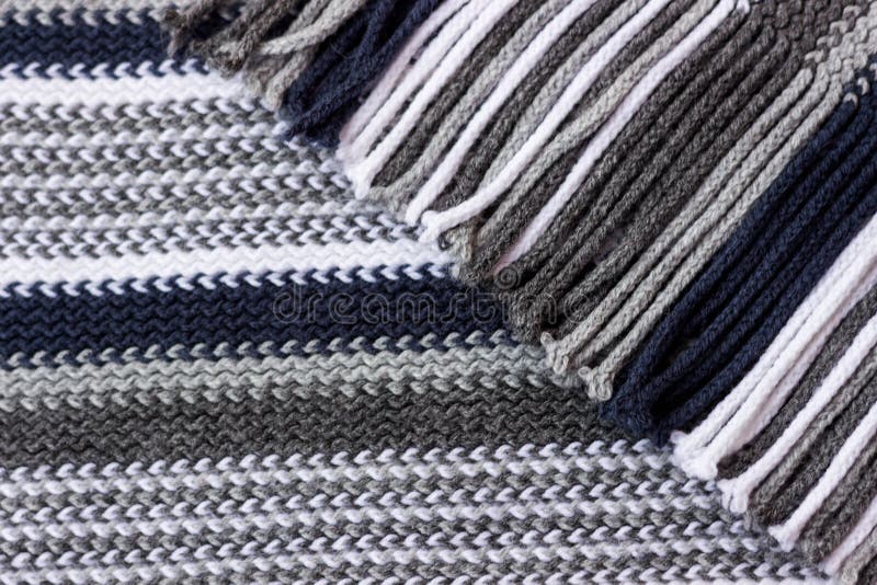 Small and Dense Knitted Texture Knitting Threads of Blue Shades. Fine ...
