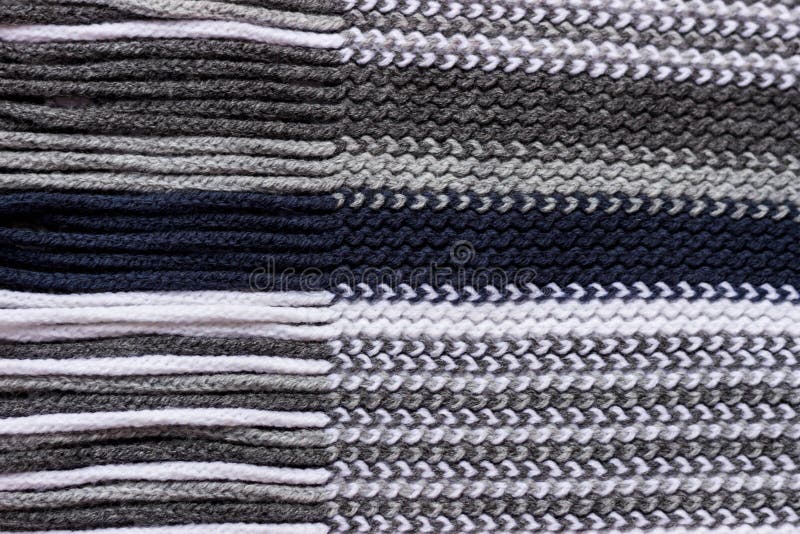 Small and Dense Knitted Texture Knitting Threads of Blue Shades. Fine ...