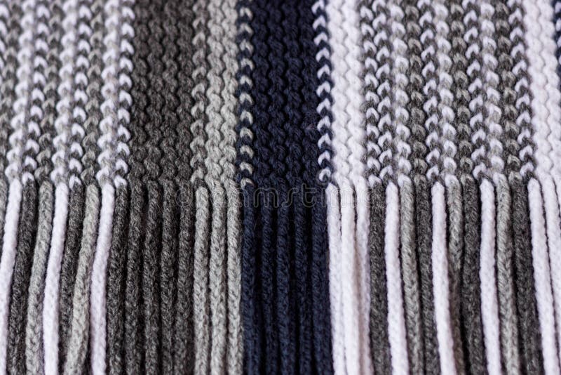 Small and Dense Knitted Texture Knitting Threads of Blue Shades. Fine ...