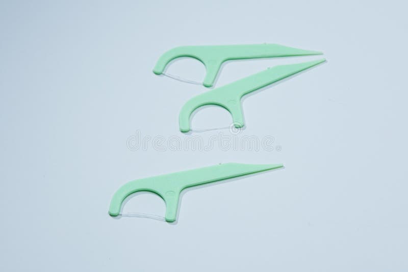 Small Dental Floss Instrument on White Background Stock Image - Image ...