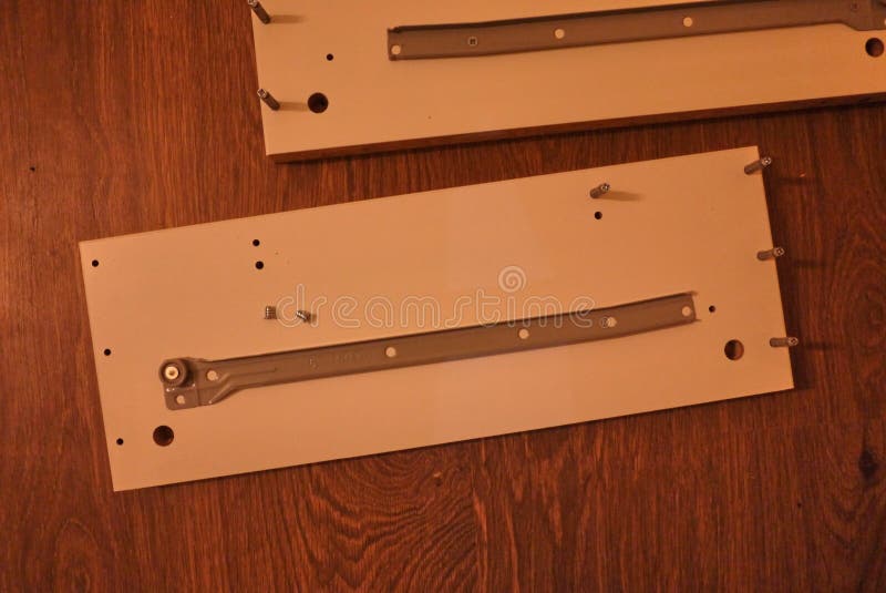 Small Desk for Computer and Laptop. Stock Photo - Image of parts ...