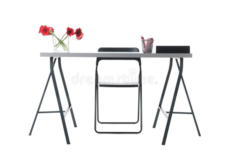 Small desk stock photo. Image of office, empty, studio - 34620780