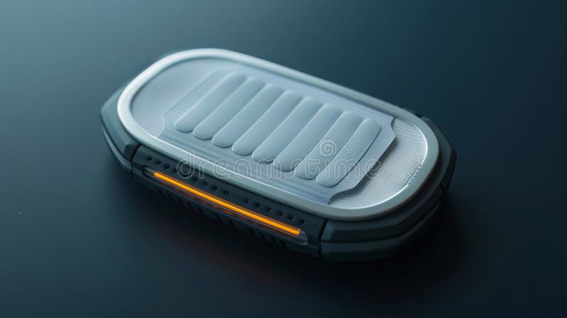 A Small Device with an Orange Light on it Stock Image - Image of ...