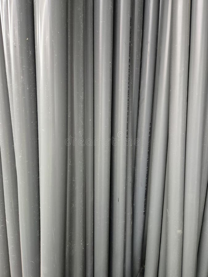Small Diameter Gray Plastic Pipes Stock Image - Image of white, wood ...