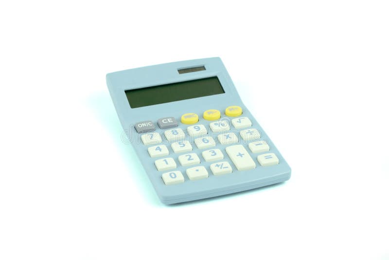 A Small Digital Calculator Isolated on White Background with Clipping ...