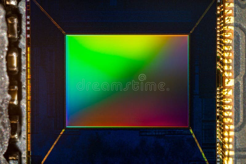 Digital CMOS Sensor and Lens from Phone Camera Stock Image - Image of ...