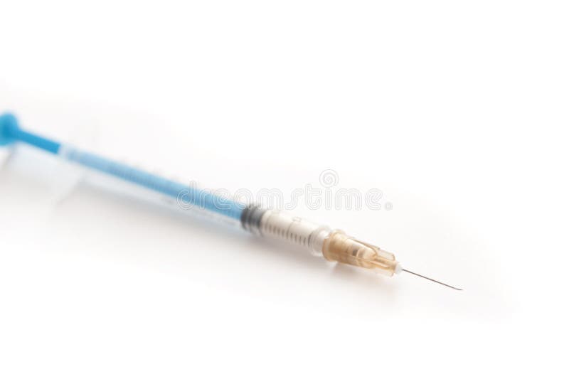 Small Disposable Plastic Syringe Stock Image - Image of diagonally ...