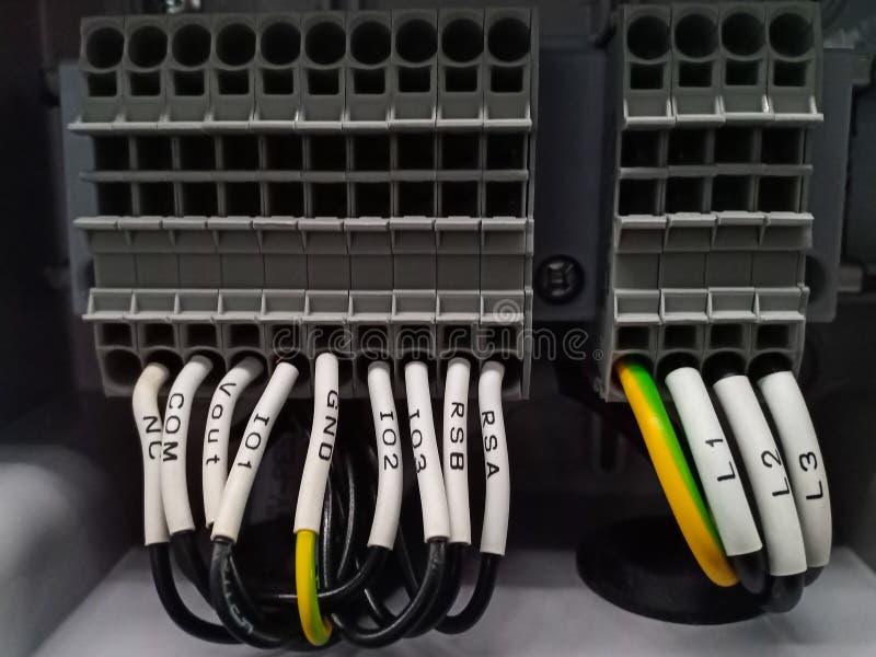 Small Distribution Box with Wire Tagging Stock Photo - Image of ...