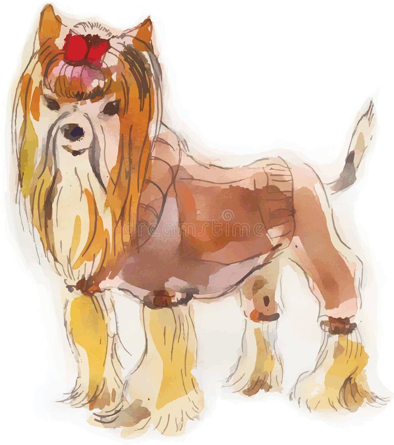 Small dog stock vector. Illustration of painted, style - 54475863