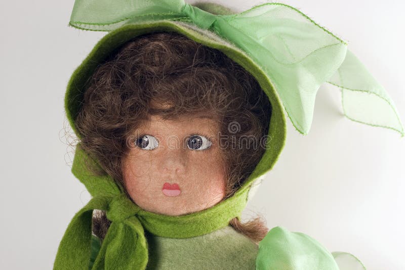 Small Doll stock image. Image of eyes, cloth, green, tapes - 15185555