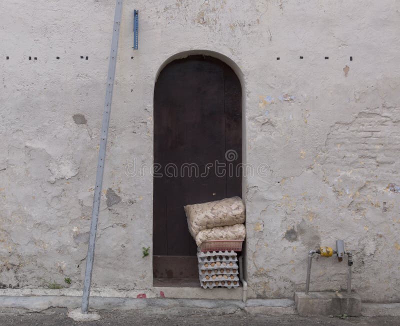 Small door stock image. Image of back, items, alley, store - 84458853