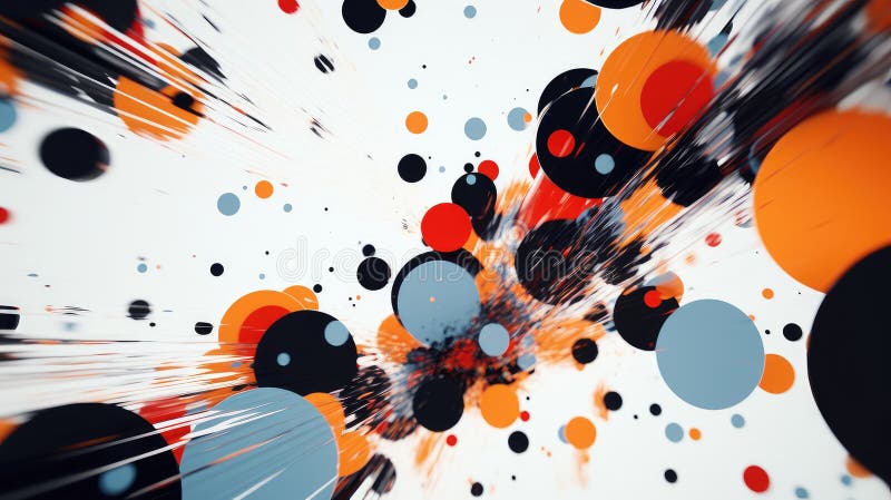 Small dots randomly moving stock illustration. Illustration of motion ...