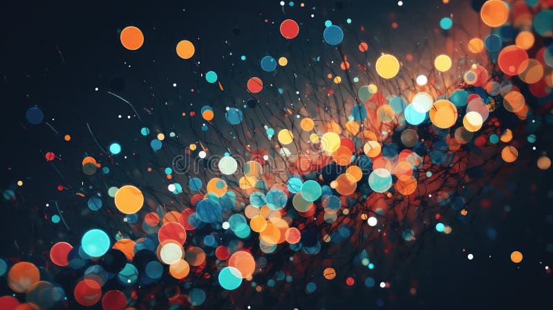 Small dots randomly moving stock illustration. Illustration of design ...