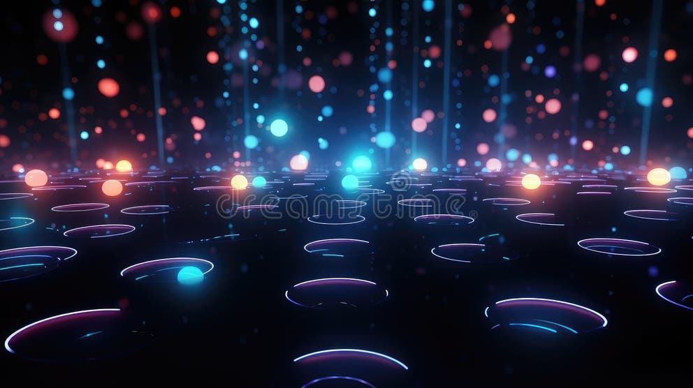 Small dots randomly moving stock illustration. Illustration of design ...