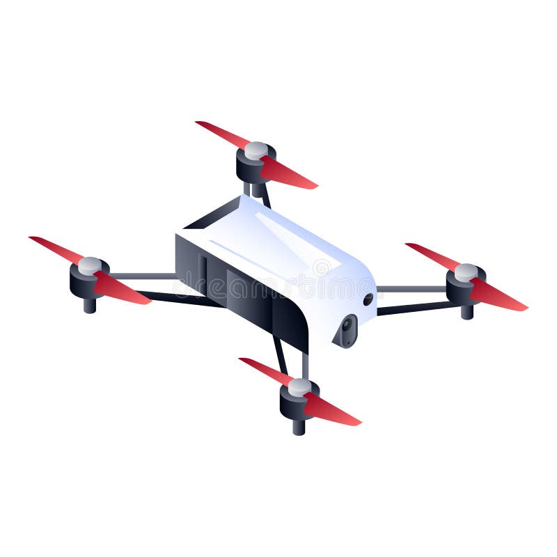 Small Drone Icon, Isometric Style Stock Vector - Illustration of ...