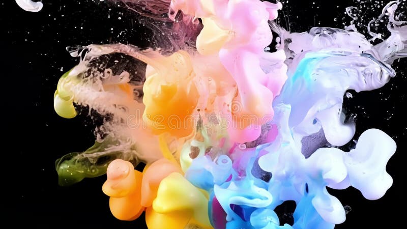 Small Droplets of Liquid Paint Violently Collide and Form a Chaotic ...