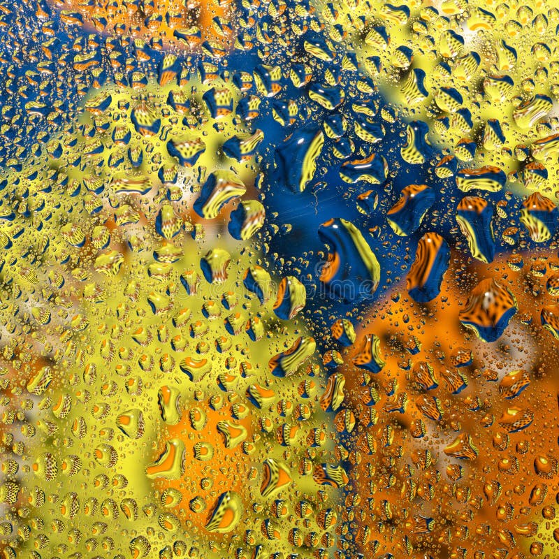 Small Droplets of Water Condensation on Transparent Glass Stock Image ...