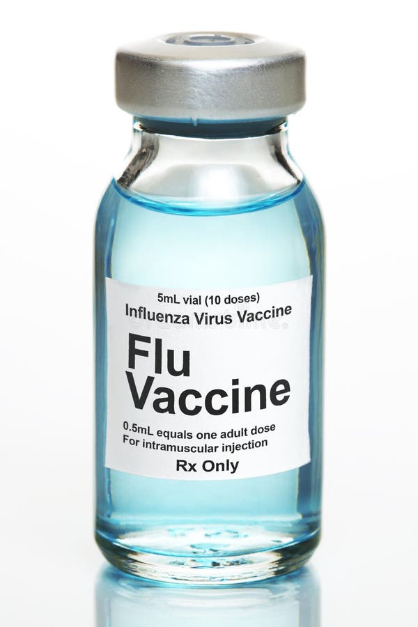 Drug Vial with Influenza Vaccine Stock Photo - Image of shot ...
