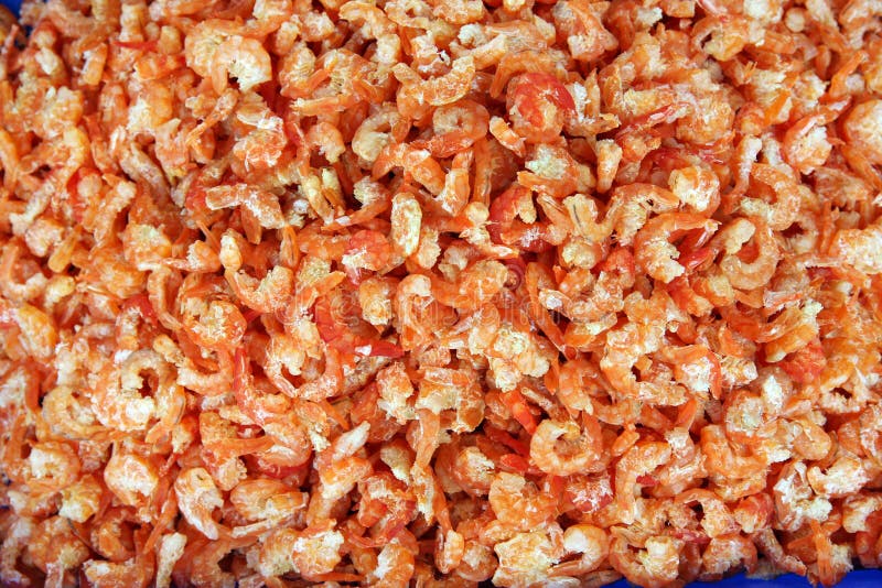 Small Dry Shrimp for Sale at a Market Stock Photo - Image of marine ...